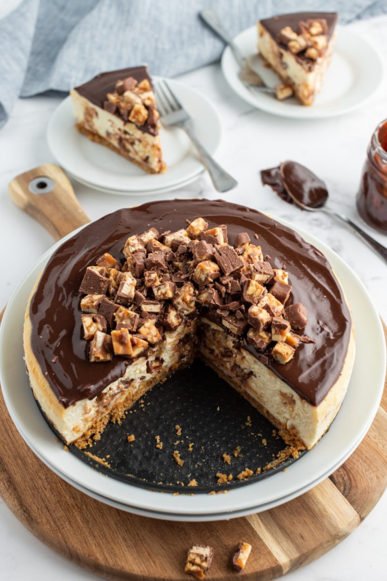 White Chocolate Snickers Cheesecake - Recipes For Holidays