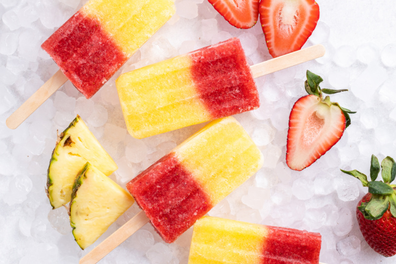 Strawberry- Pineapple Popsicles - Recipes For Holidays