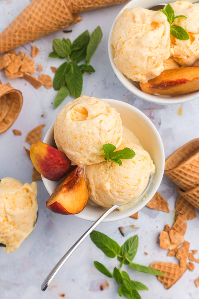 Peach Ice Cream - Recipes For Holidays